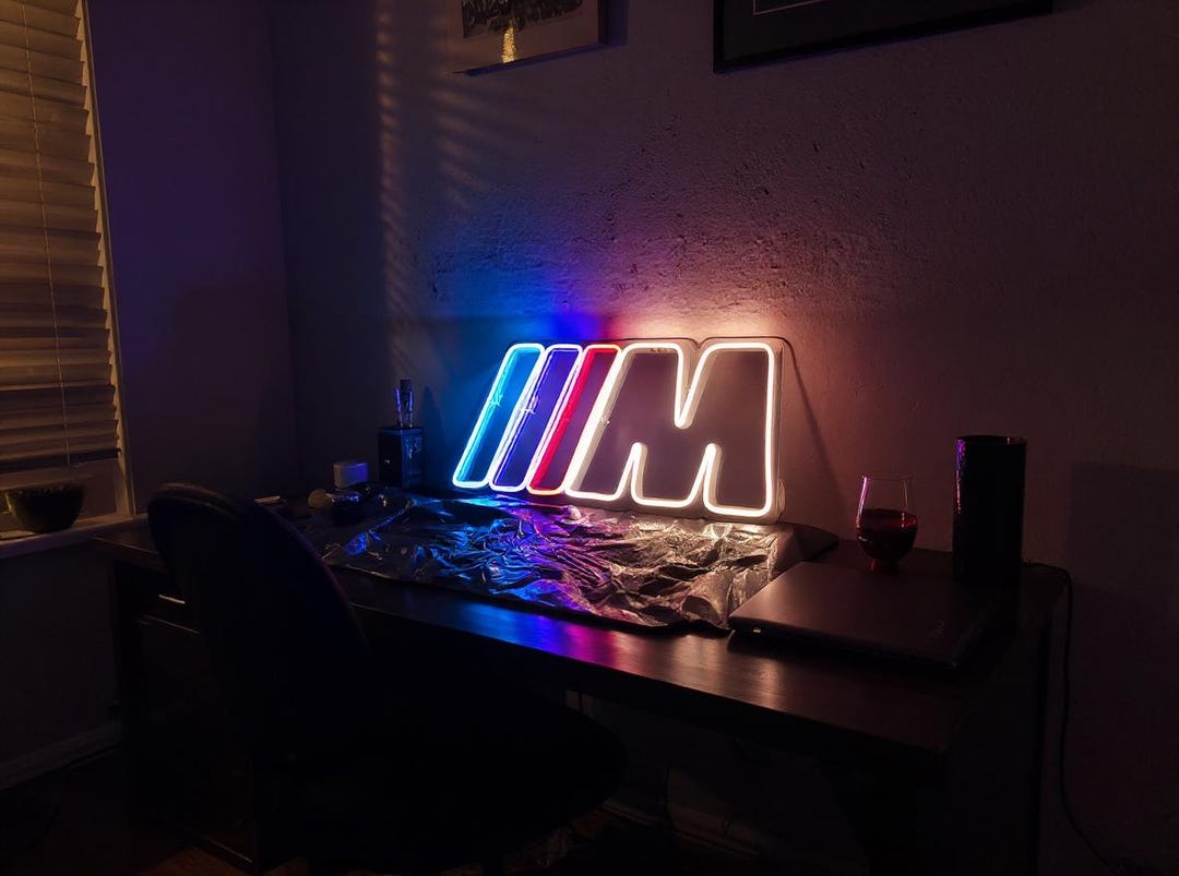 M Logo Neon | Logo Neon Sign | Neon Sign | Custom Neon Sign | Garage ...