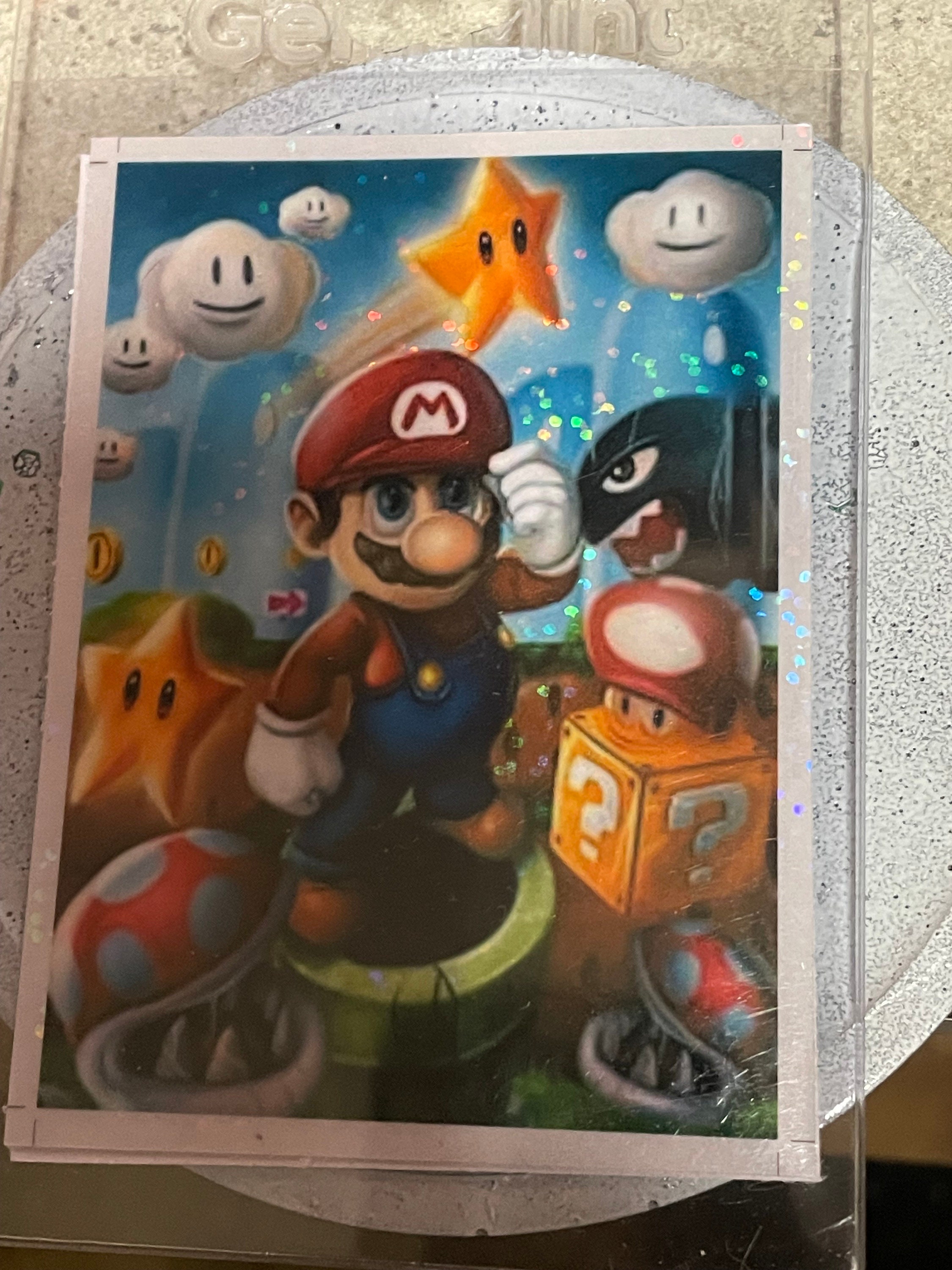 Mario Bros White Sparkle Sticker - Etsy