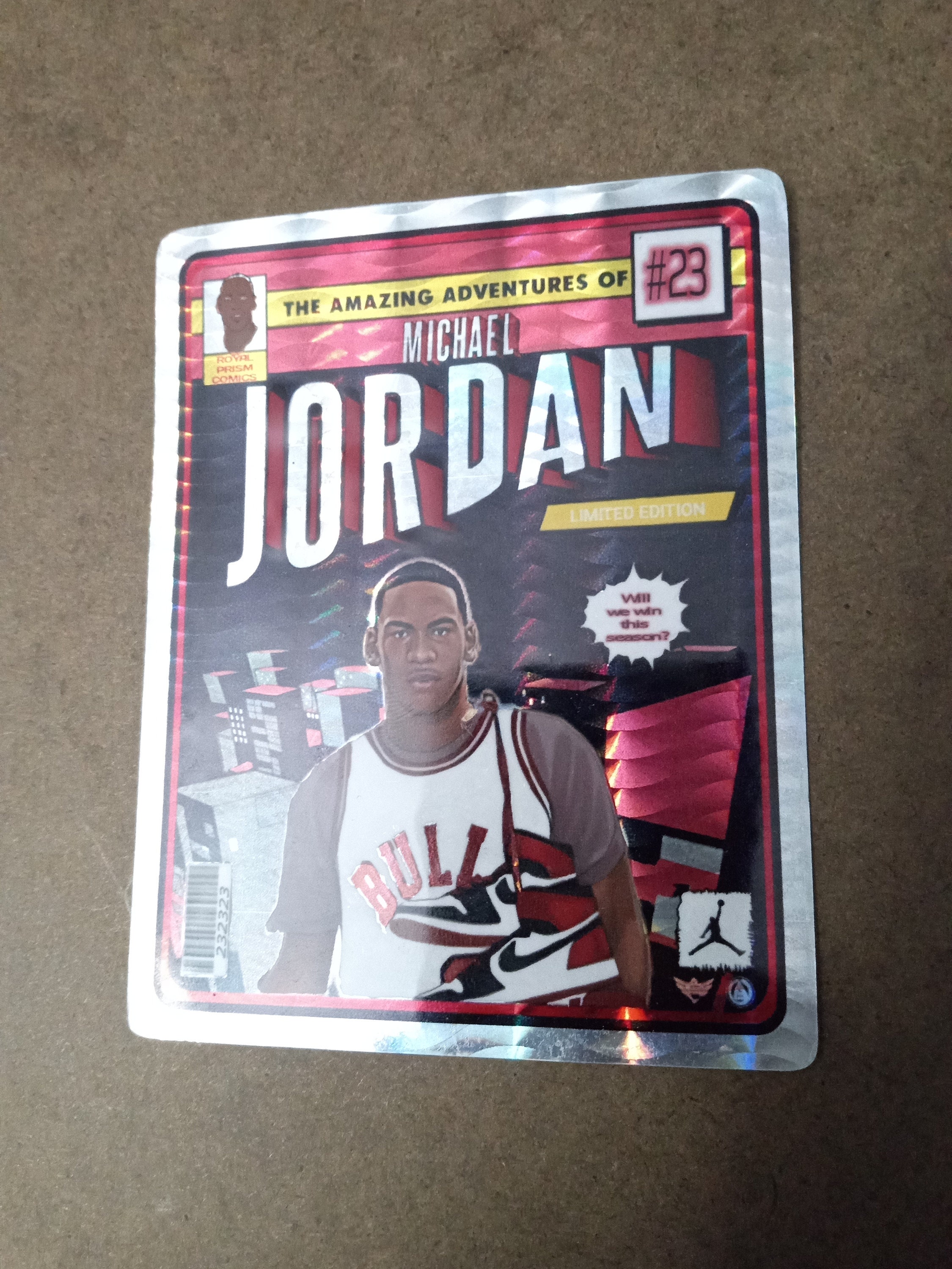 Michael Jordan Royal Prism Comics Vending Sticker - Etsy