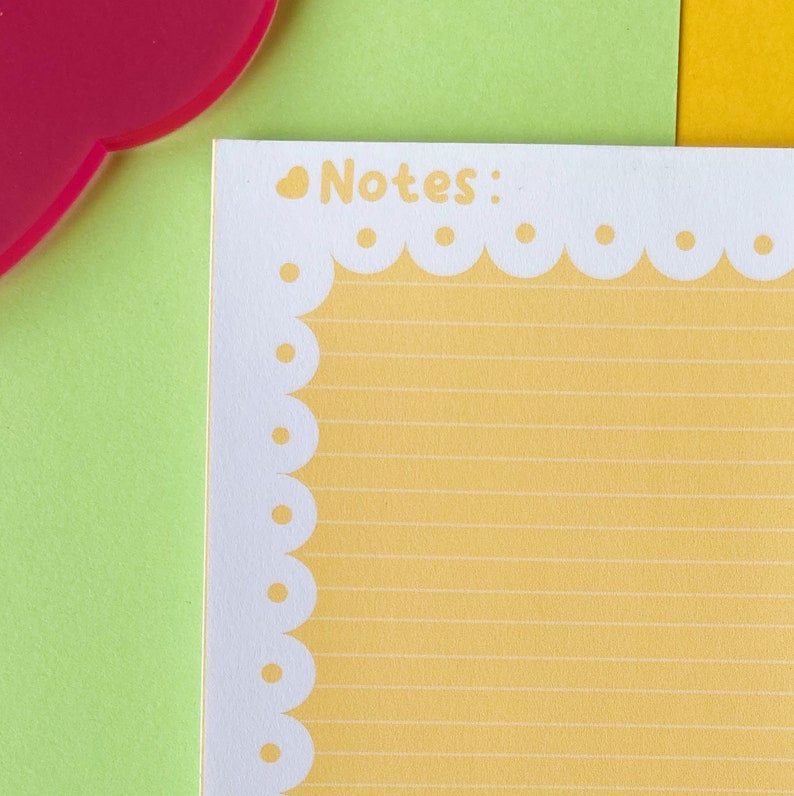 Notepad Tear off - Yellow Notes (40 Sheets) - Etsy