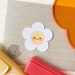 White Flower Face Sticker - Etsy