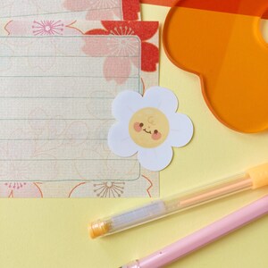 White Flower Face Sticker - Etsy