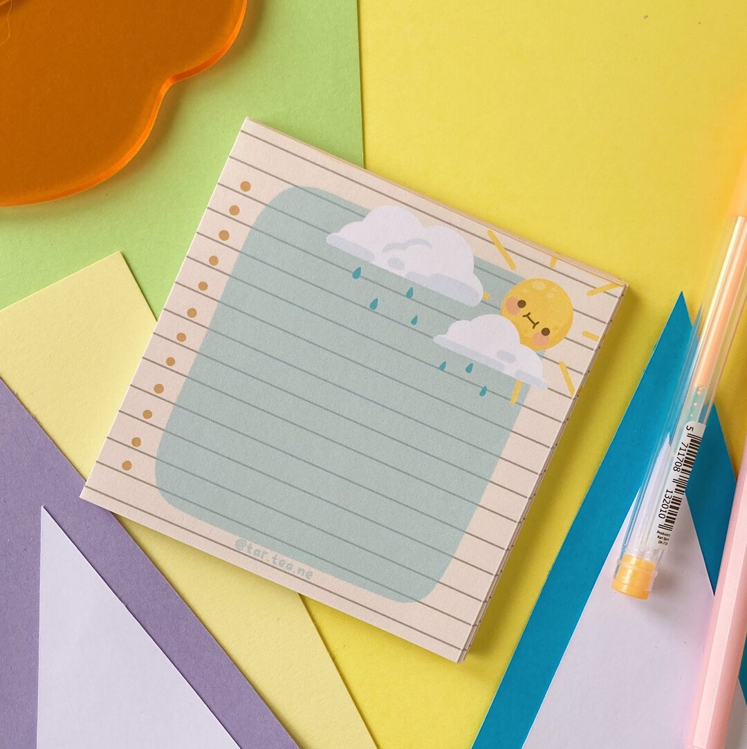Notepad Tear off - Rainy Day (54 Sheets) - Etsy