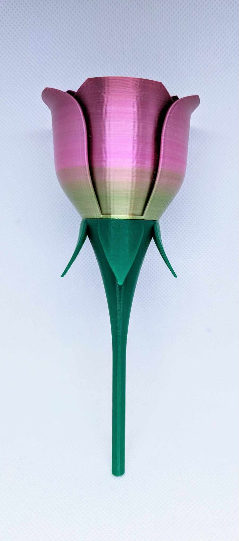 Colourful 3D Printed Rose With Stem - Etsy