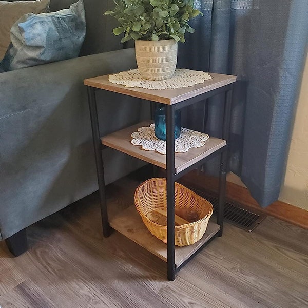 Greige End Table - Etsy