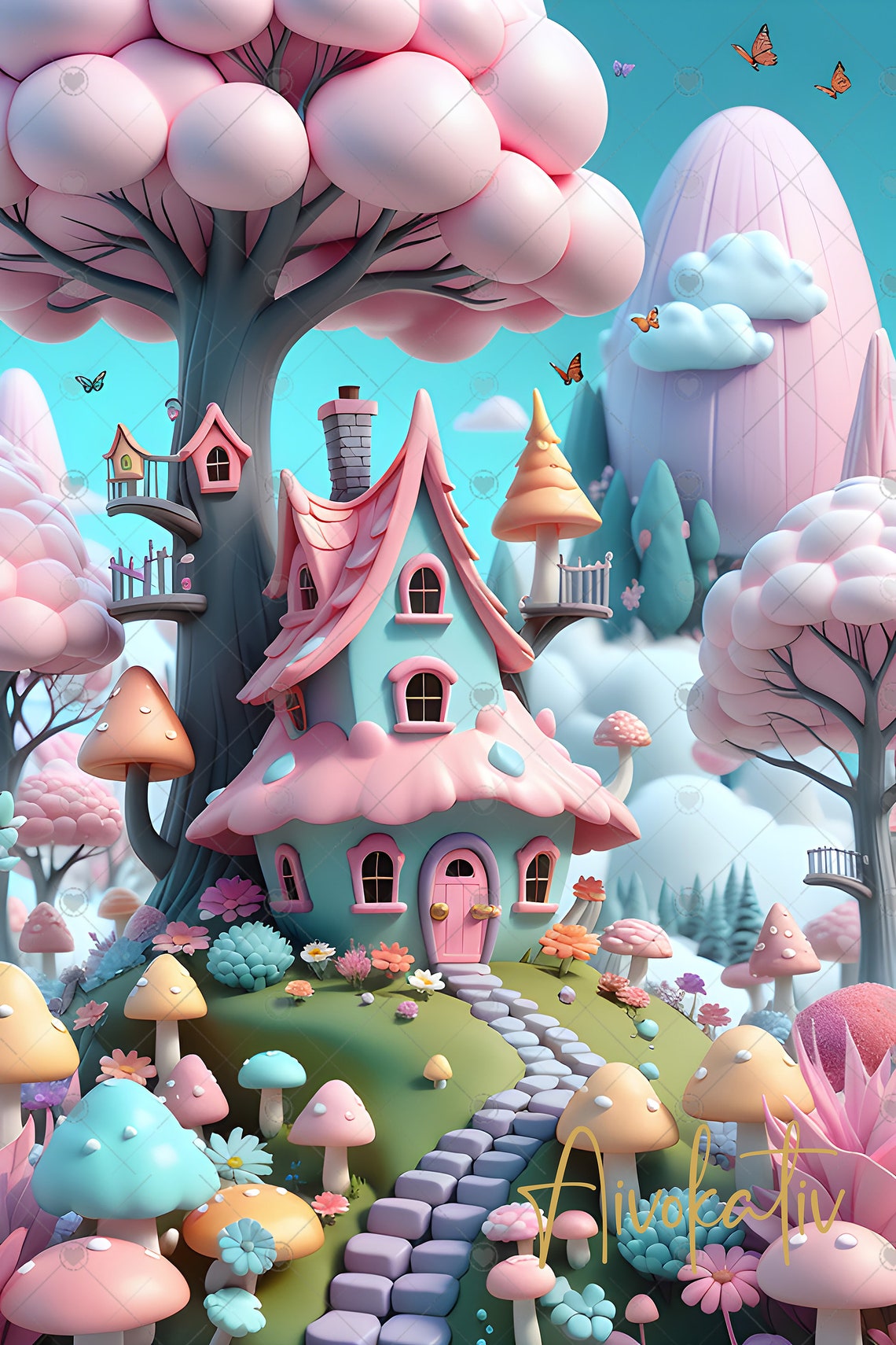 Fantastic Fairytale Land Kids Digital Photography Backdrop, Fantasy ...