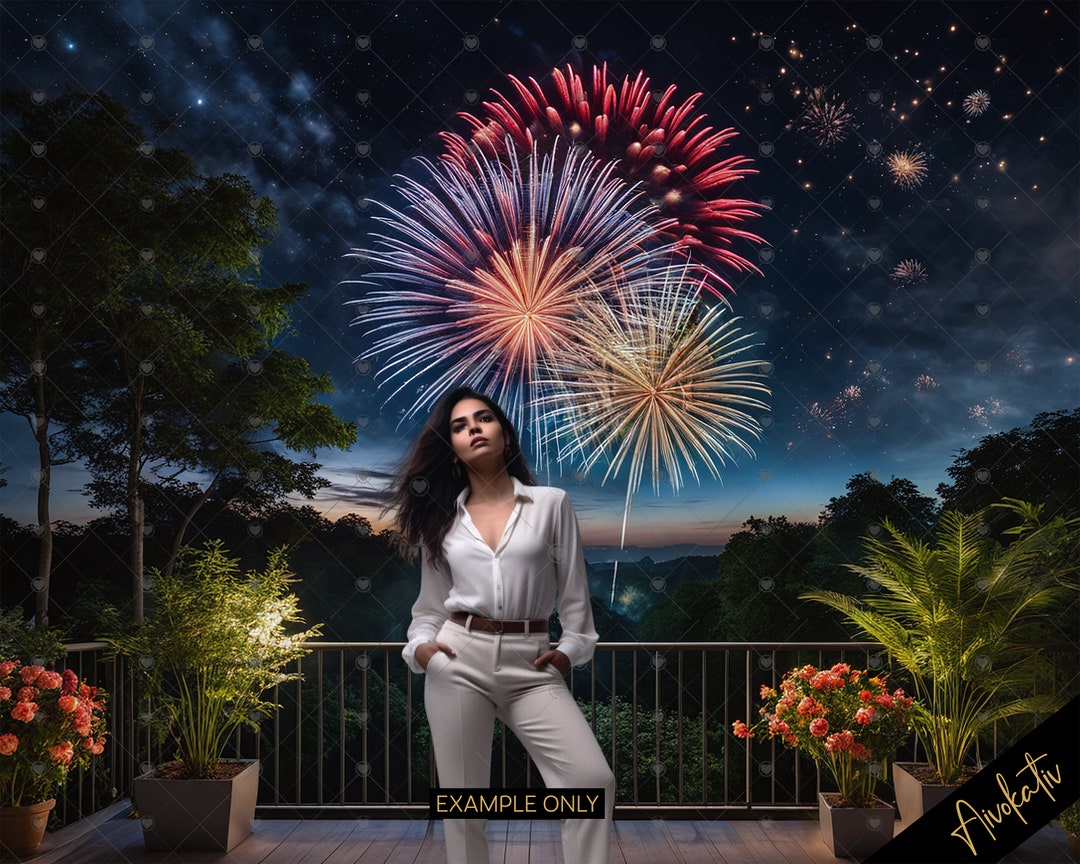 Fireworks Digital Photography Backdrop, 4th of July Fireworks Digital ...