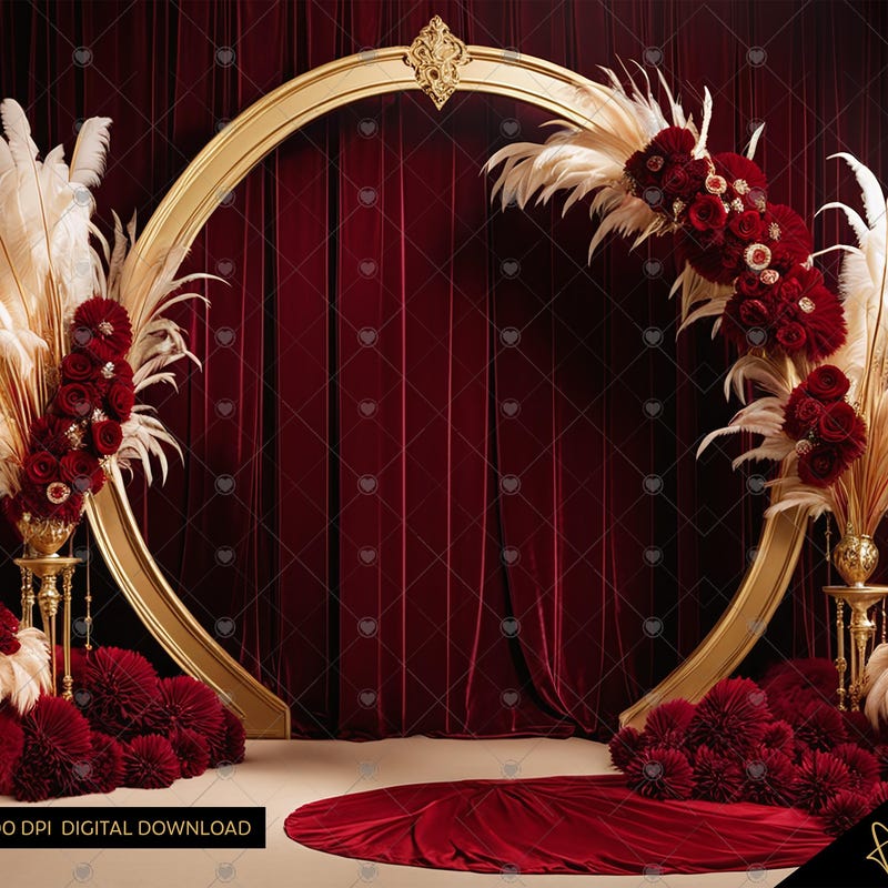 Burgundy Backdrop Flowers - Etsy