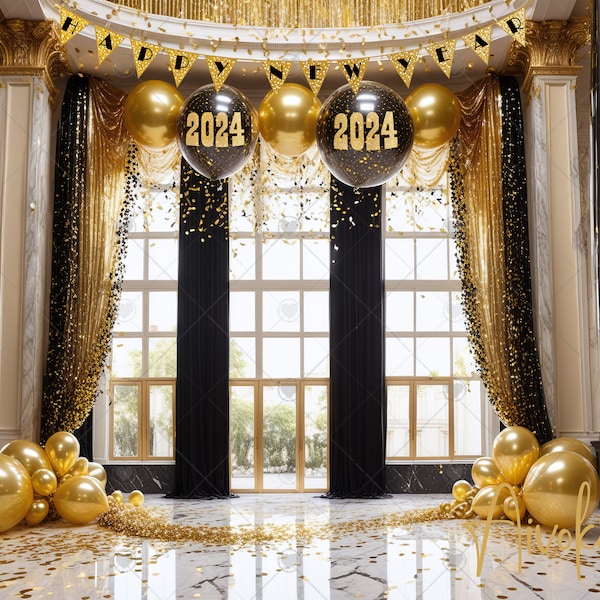 New Years Backdrop - Etsy