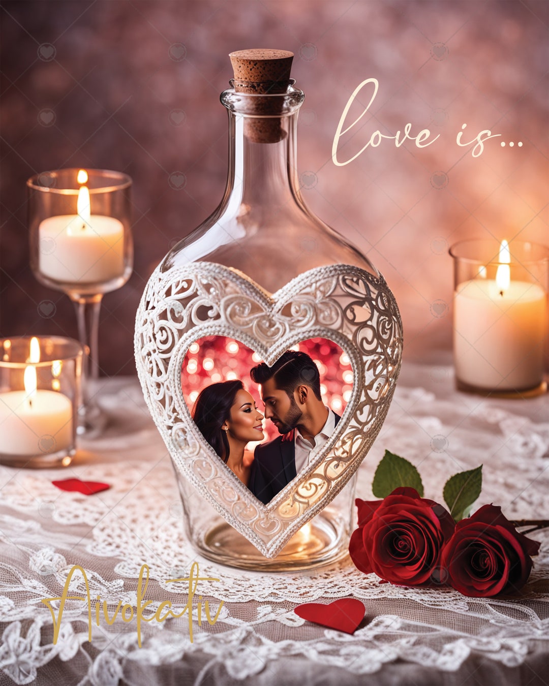 Valentine Love Potion Photo Insert Digital Backdrop for Composite ...
