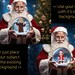 Santa Claus Christmas Snow Globe Photo Insert Digital Backdrop for ...