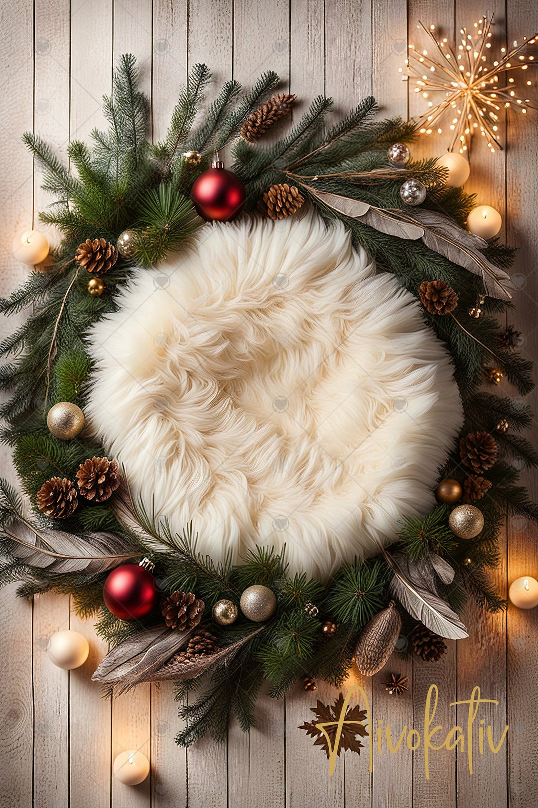 Pretty Holiday Baby Digital Photography Backdrop, Digital Background ...