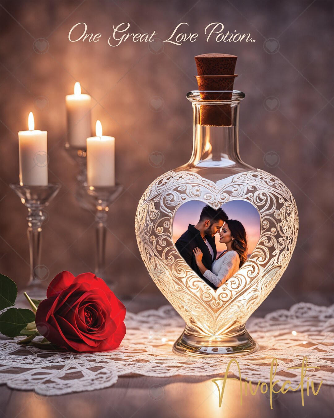 Valentine Love Potion Photo Insert Digital Backdrop for Composite ...