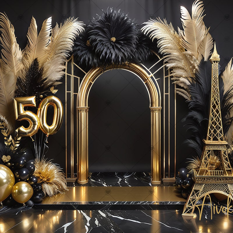 50th Birthday Backdrop - Etsy