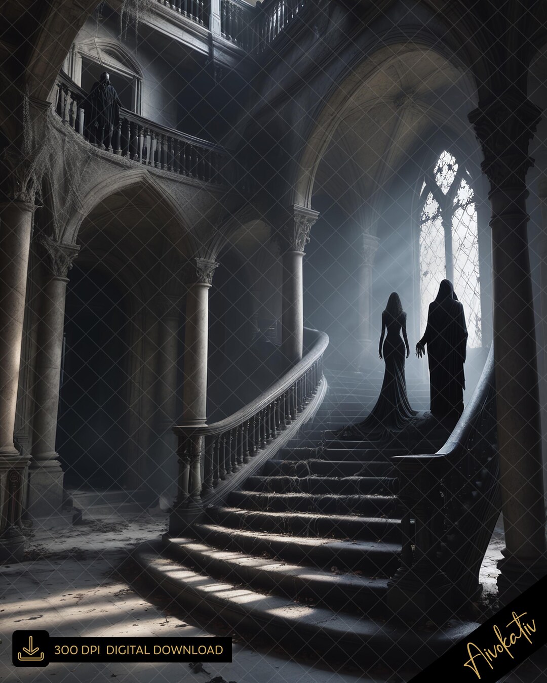 Spooky Halloween Digital Photography Backdrop, Halloween Digital ...