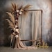 Romantic Boho Digital Floral Frame Photography Backdrop, Digital Frame ...