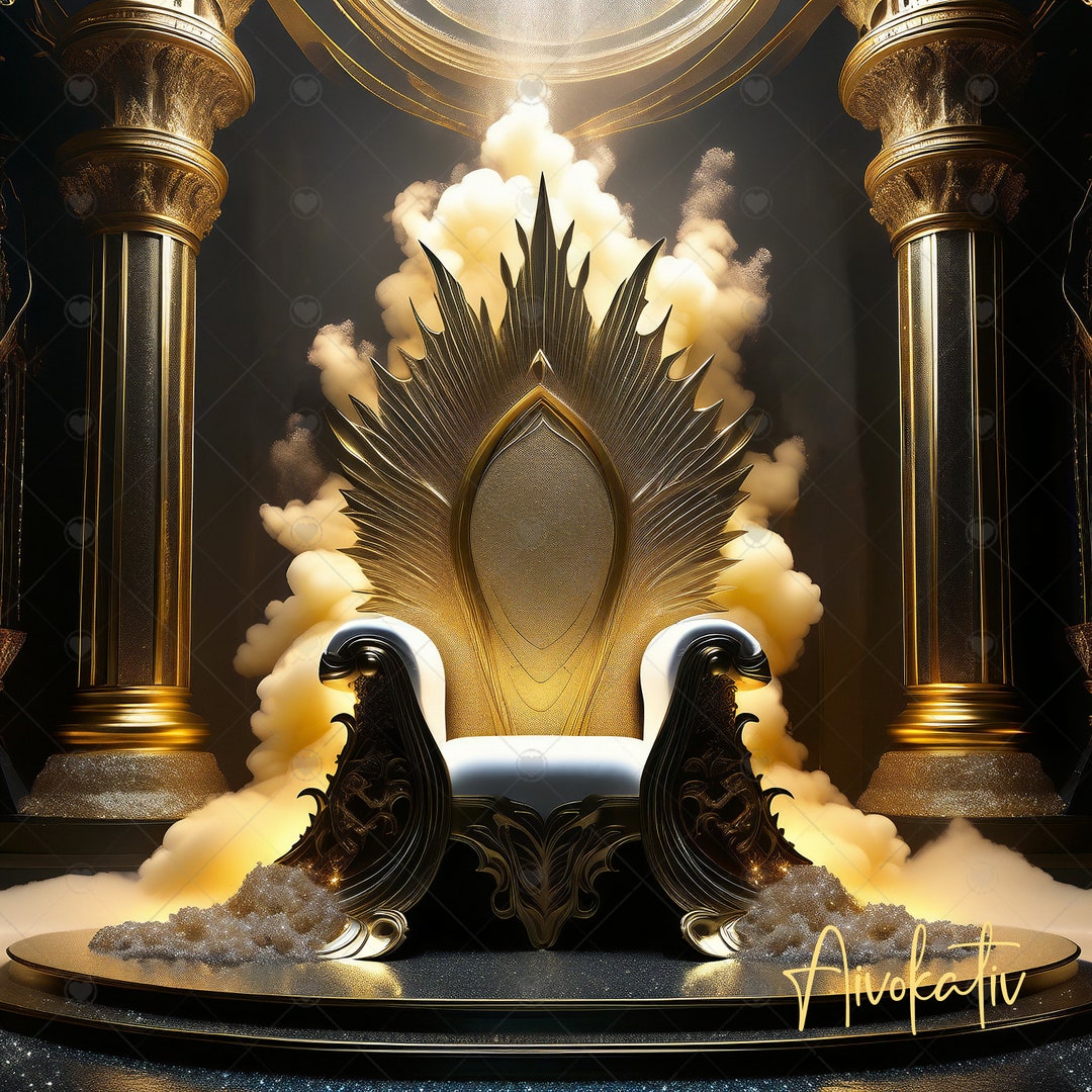 Fantasy Throne Digital Photography Backdrop, Digital Background Modern ...