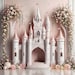 Adorable Castle and Flowers Kids Digital Photography Backdrop, Digital ...