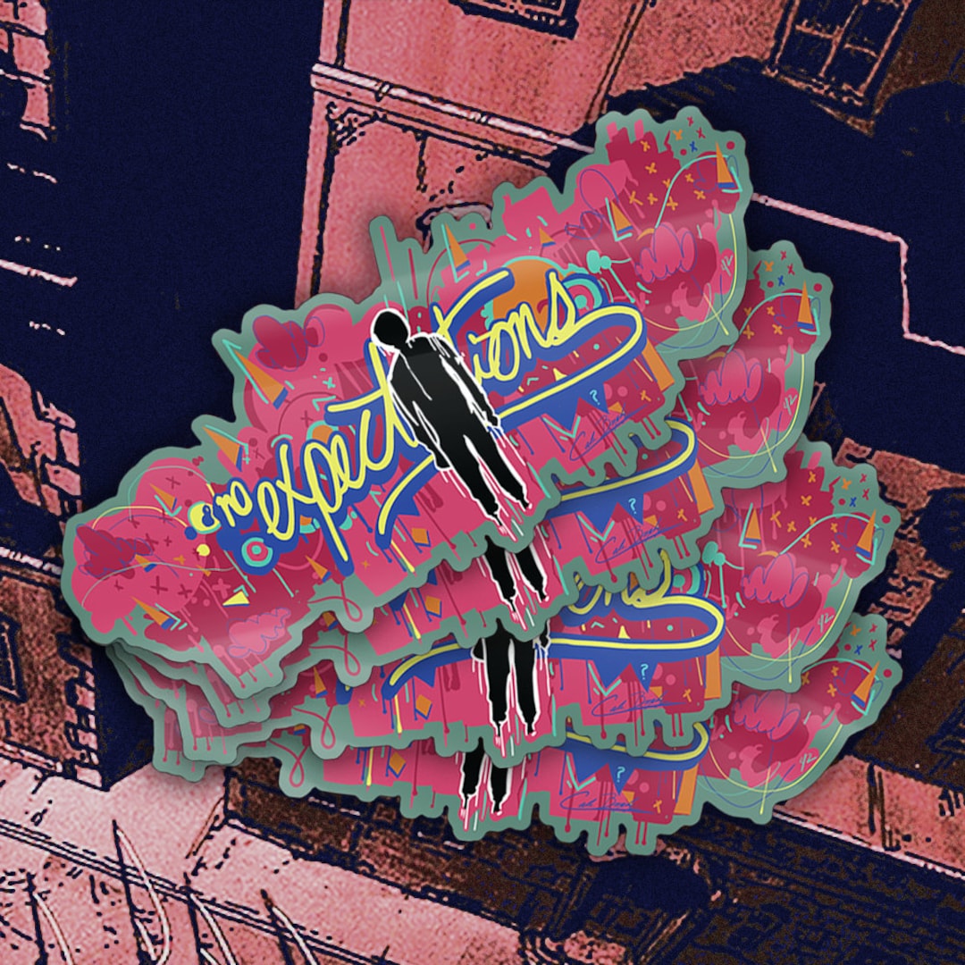 4 Pack No Expectations Waterproof Vinyl Sticker From Spiderman Into the ...