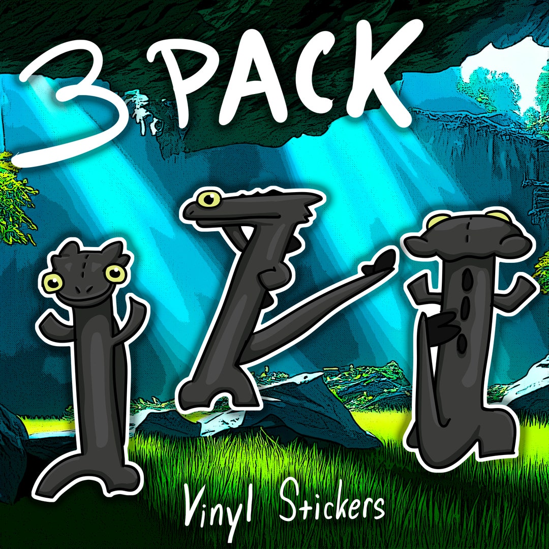 3 Pack Dancing Toothless Vinyl Waterproof Stickers - Etsy