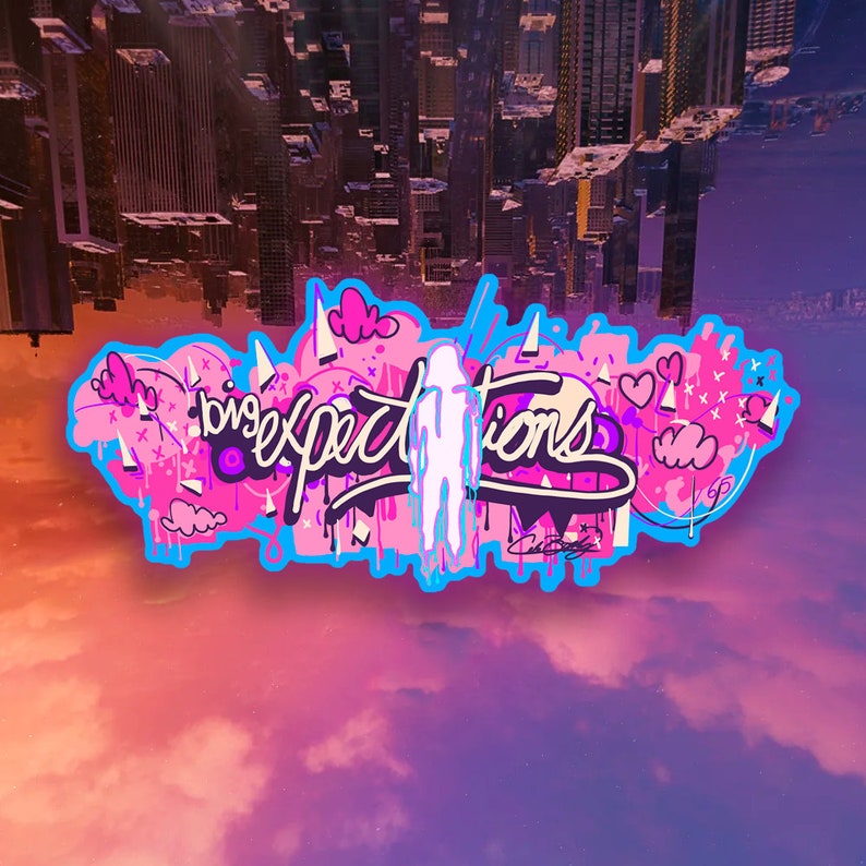 Spider-gwen Fanart Vinyl Sticker Big Expectations Mural - Etsy