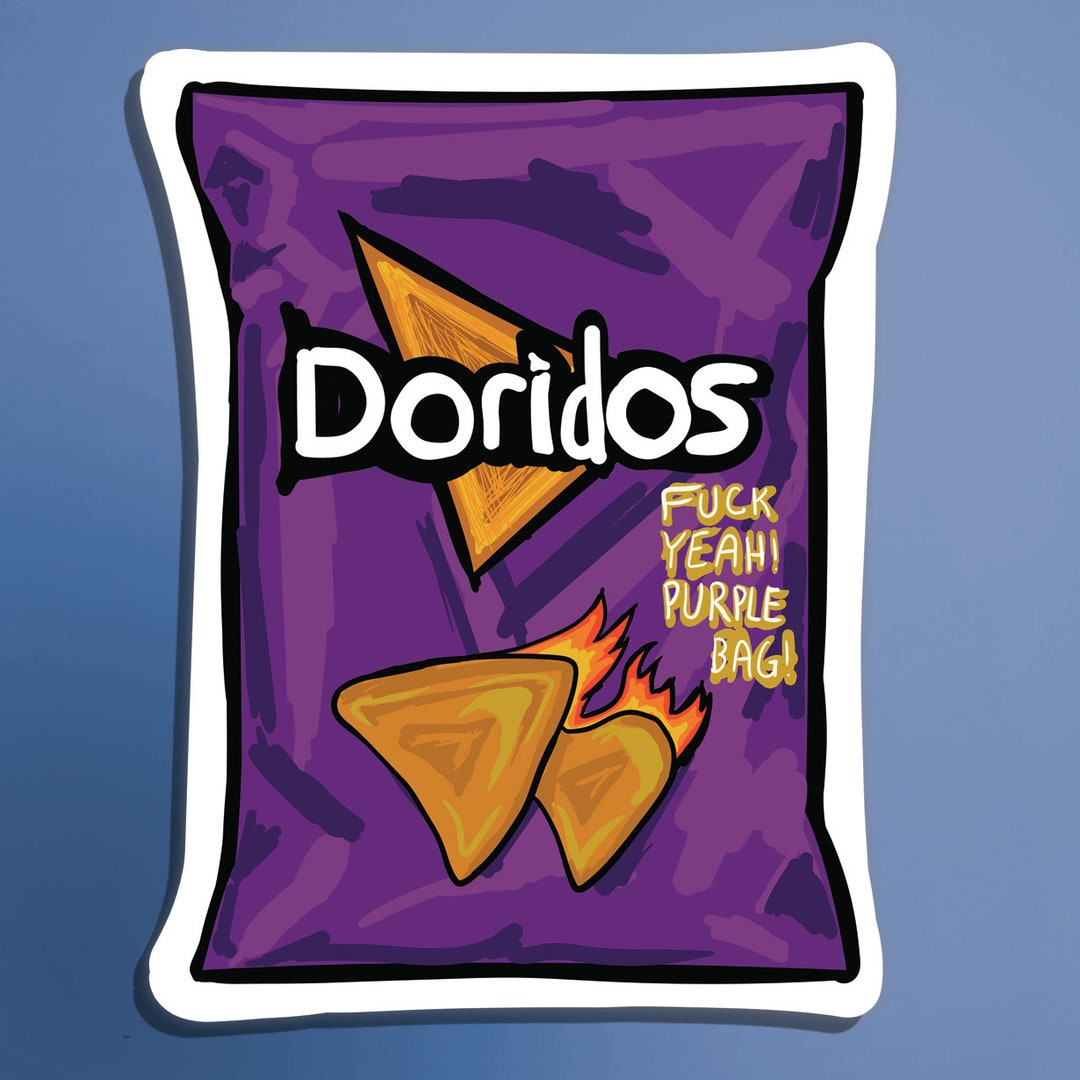 Purple Doritos Funny Waterproof Vinyl Sticker - Etsy