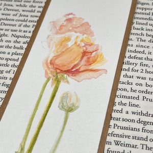 Hand Painted Watercolor Bookmark Set, Spring Flowers Bookmarks for Book ...