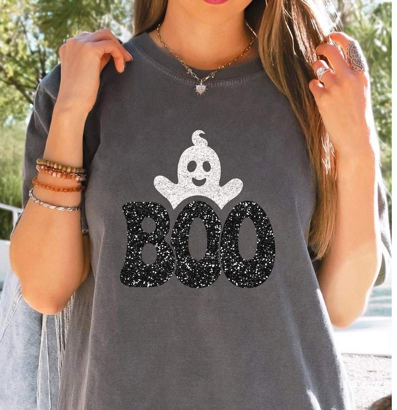 Boo Shirt,comfort Color Boo Tee,cute Boo Tee,glitter Boo Tee, Sparkler ...