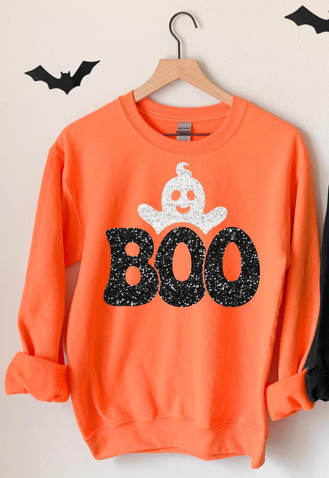 Glitter Boo Sweatshirt,spooky Season Boo Sweat, Sparkler Boo Sweatshirt ...