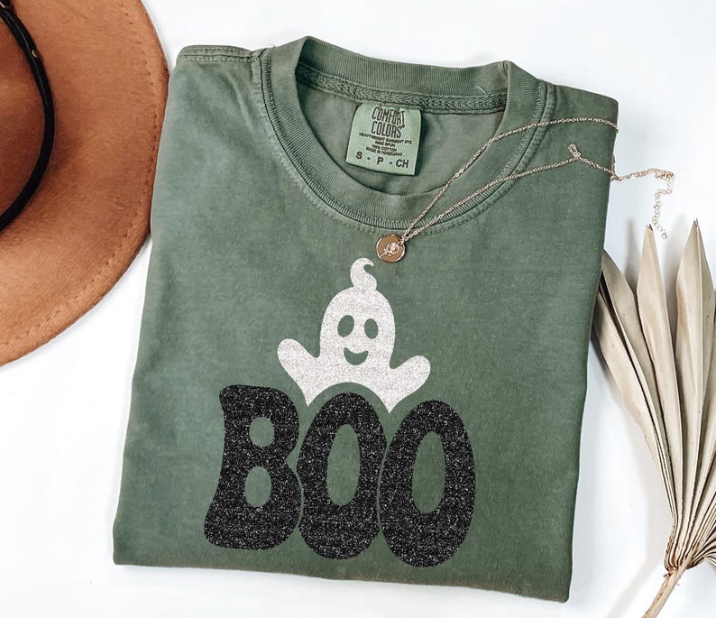 Boo Shirt,comfort Color Boo Tee,cute Boo Tee,glitter Boo Tee, Sparkler ...