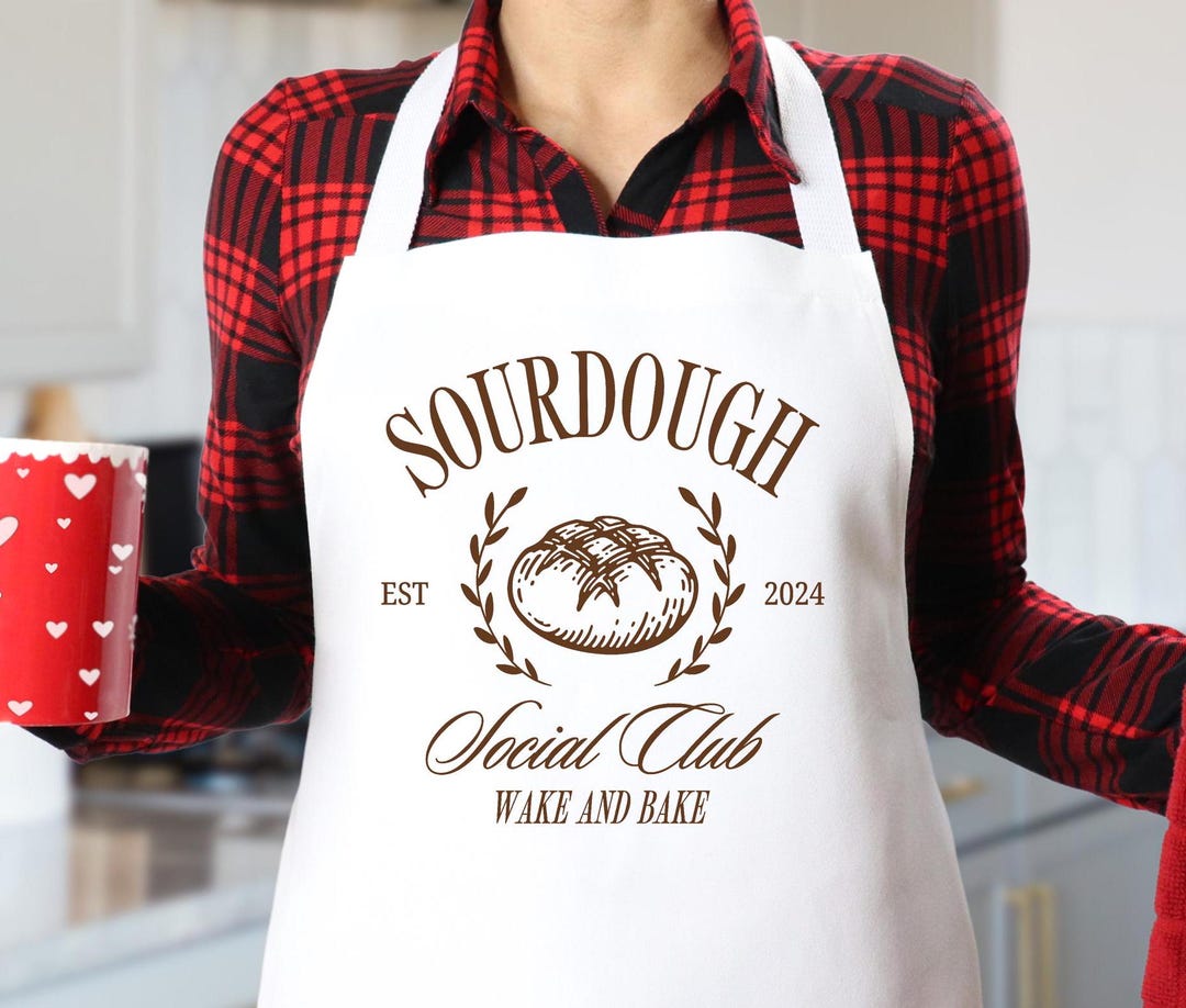 Sourdough Social Club Apron, Sourdough Apron, Wake and Bread Apron ...