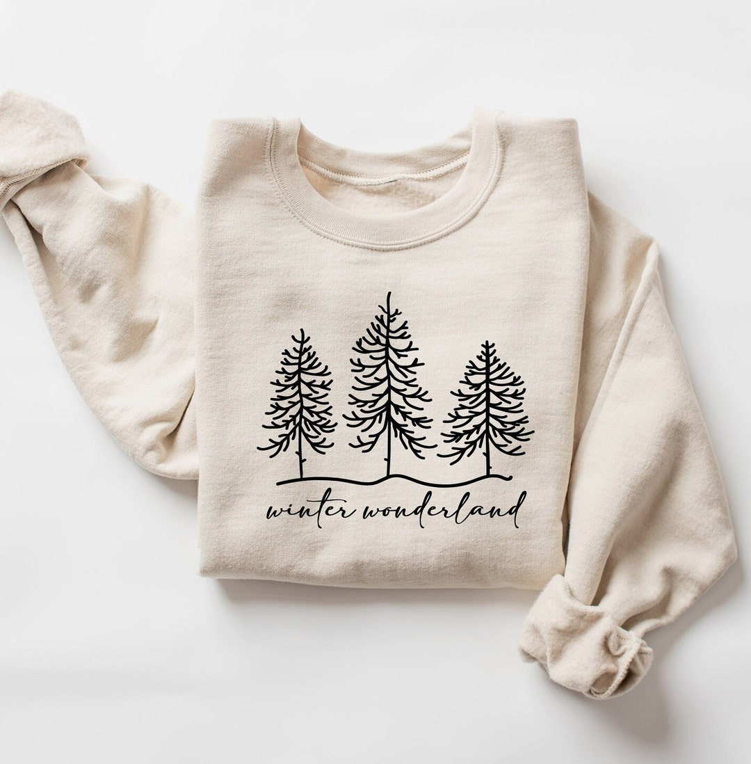 Pine Tree Sweatshirt & Hoodie,winter Wanderlan Sweatshirt,cozy Sweat ...