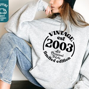 Vintage 2003 Sweatshirt, 21st Birthday Gift - Etsy