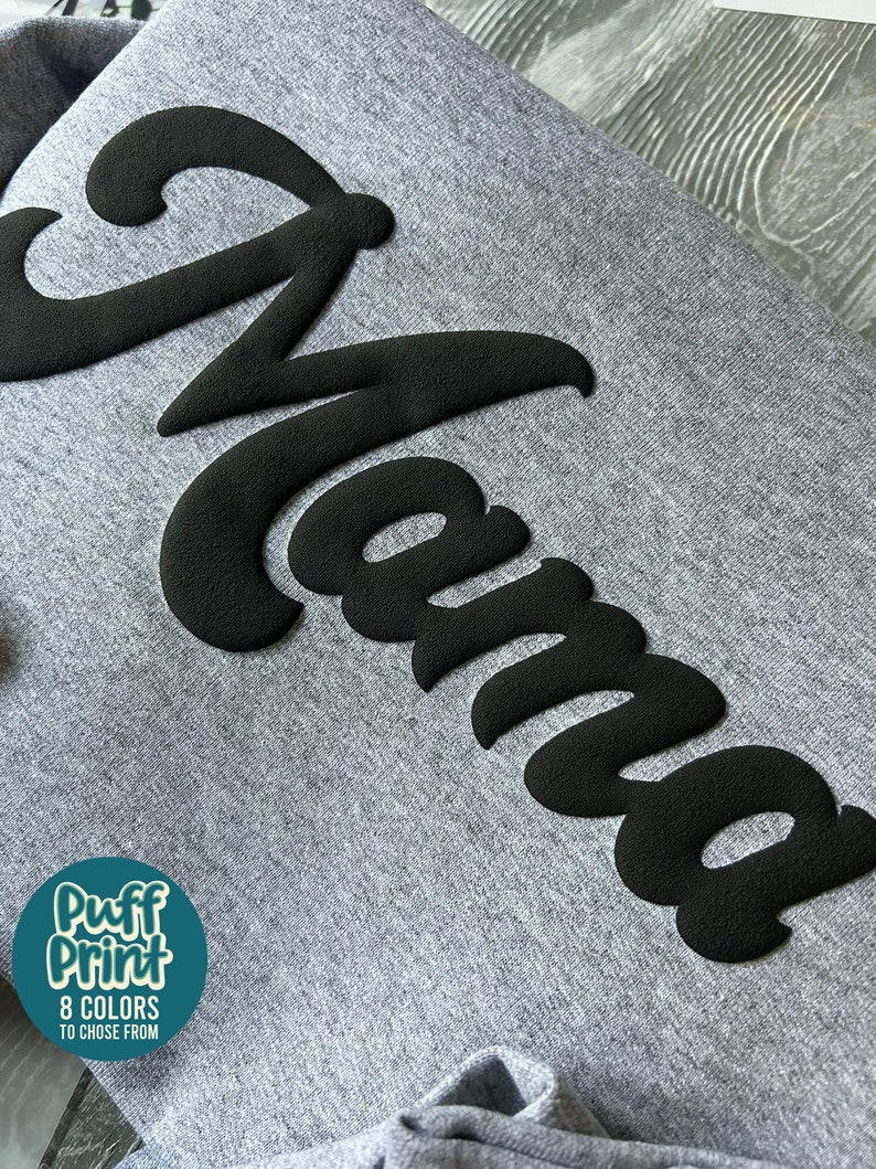 Puff Vinyl Mama Sweatshirt, Mama Sweatshirt, Trendy Mom Gift, Mother's ...
