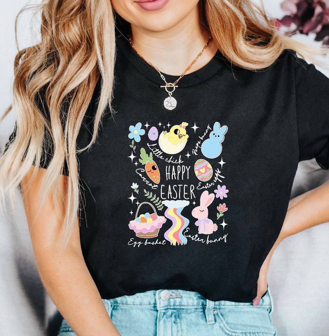 Happy Easter Shirt, Retro Easter Shirt, Groovy Chick Shirt, Bunny Tee ...