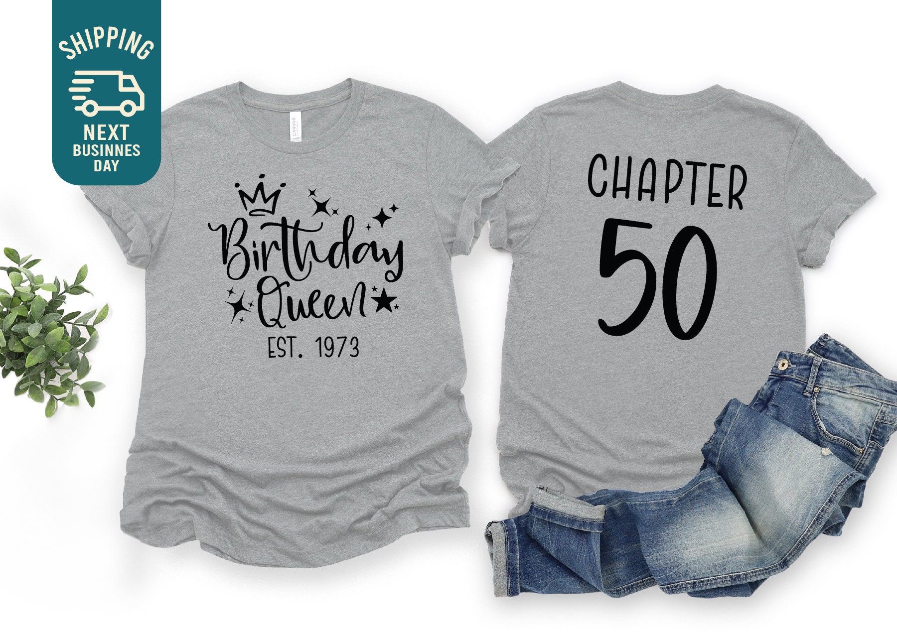 Birthday Queen 1974 Back Print Chapter 50 Shirt , Birthday Queen Shirt ...