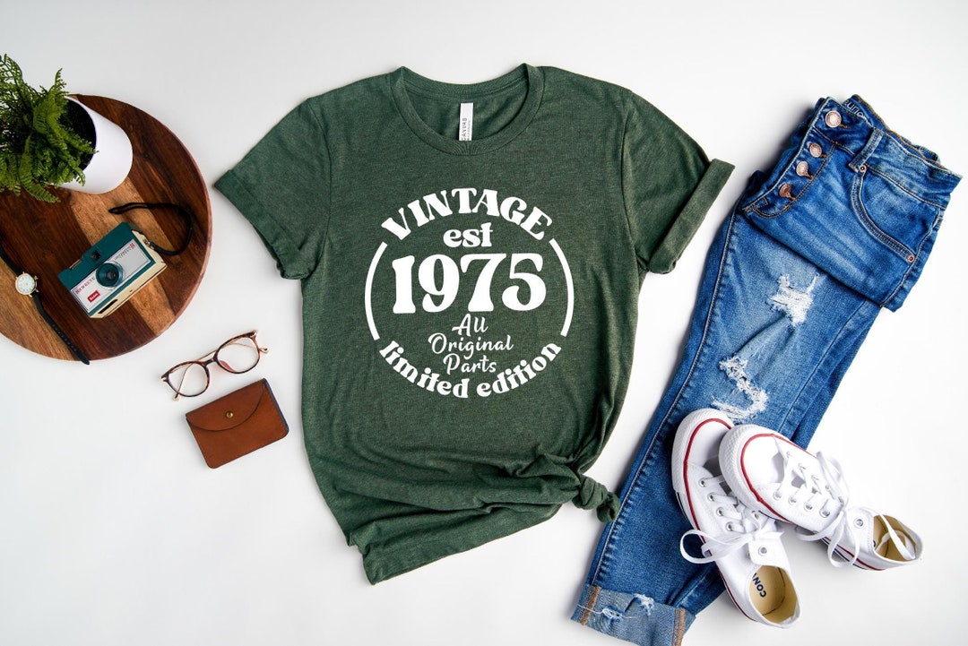 Vintage Est. 1975 All Original Parts Limited Edition Shirts, 50th ...