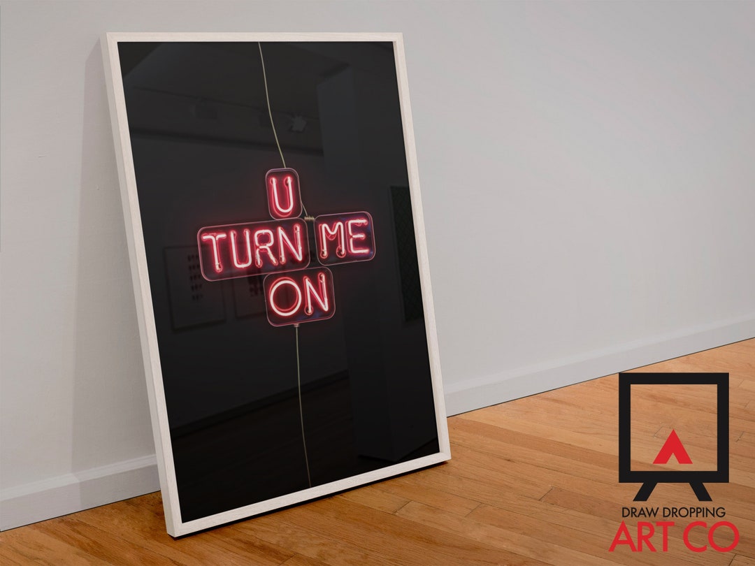 Print Only - Neon Love - Retro Red Neon Sign Print - Home Decor ...