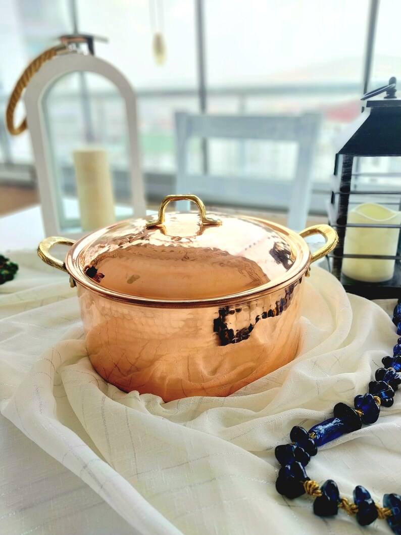 2 Mm Hammered Copper Pot Set,handmade Copper Cookware,copper Cooking ...