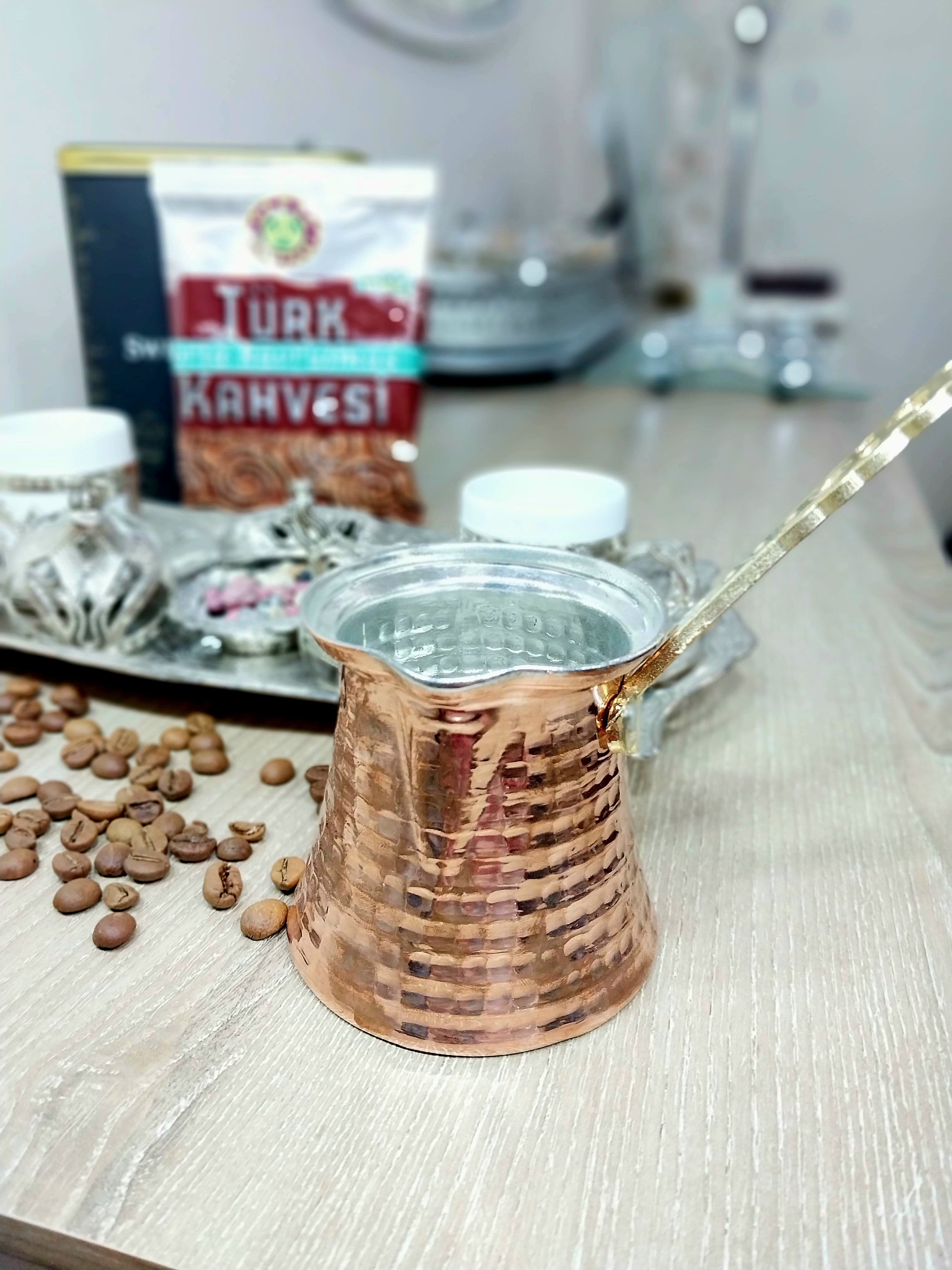 Turkish Coffee Set,traditional Turkish Coffee Cups and Copper Coffee ...