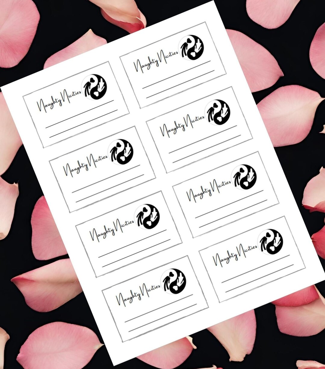Adult Favor Cards Printable Mature Gift Yin Yang - Etsy