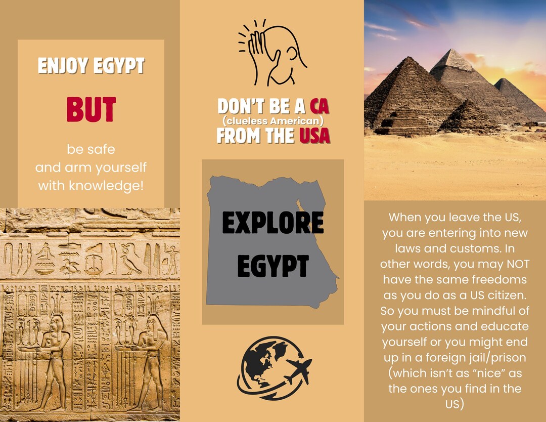 Egypt A Useful Guide of Customs and Laws - Travel Brochure - Etsy