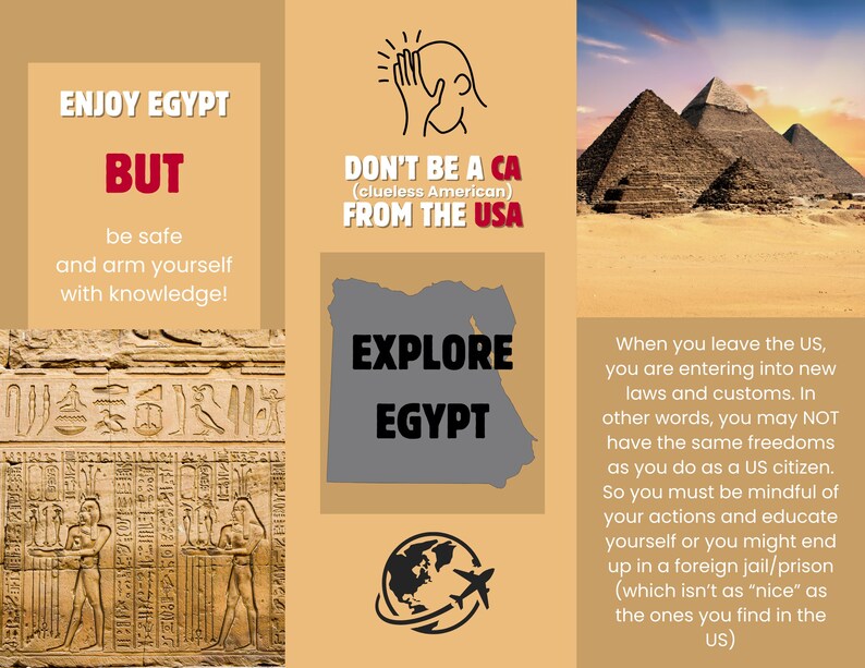 Egypt A Useful Guide of Customs and Laws - Travel Brochure - Etsy