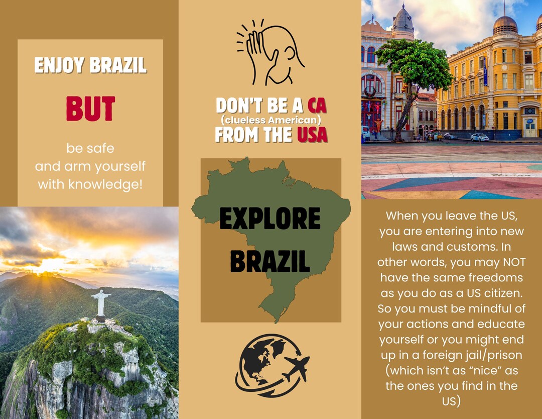 Brazil A Useful Guide of Customs and Laws - Travel Brochure - Etsy