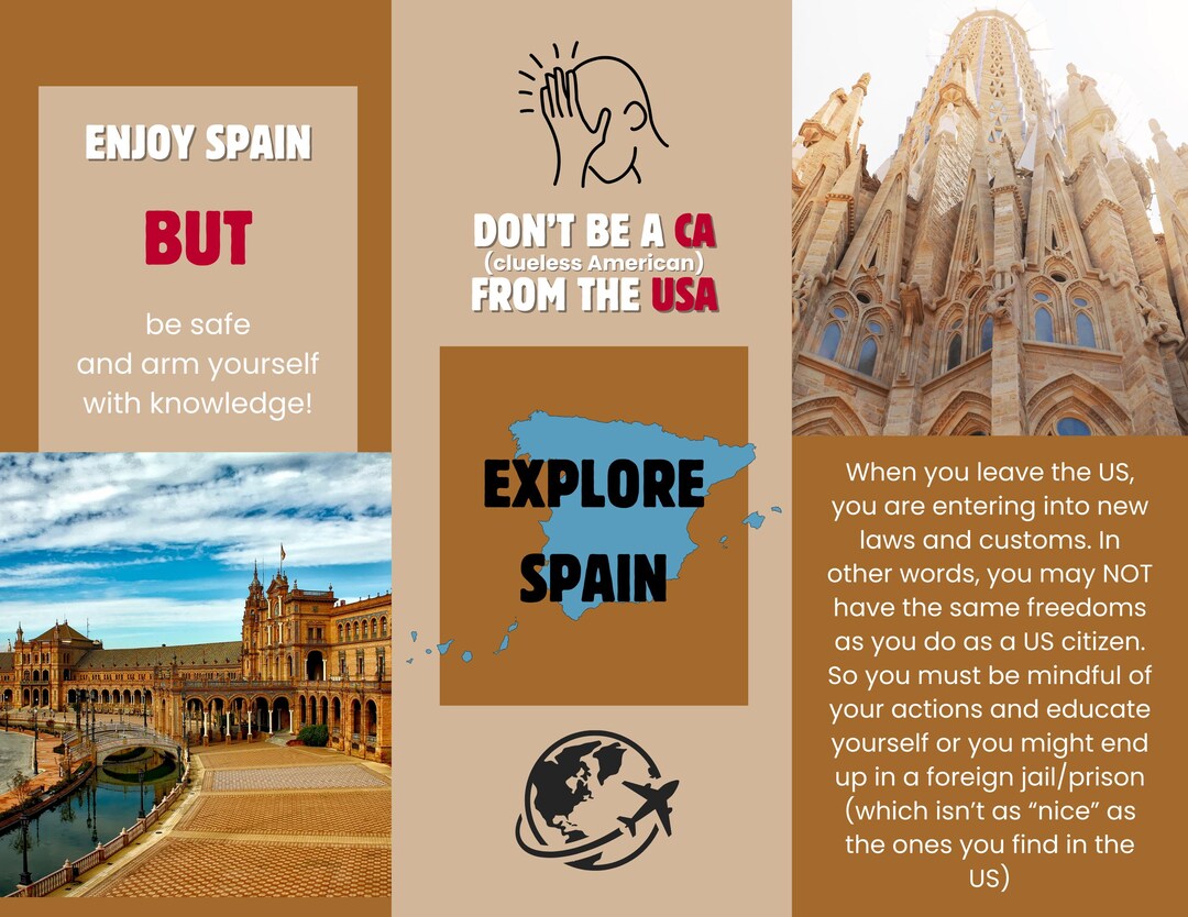 Spain A Useful Guide of Customs and Laws - Travel Brochure - Etsy