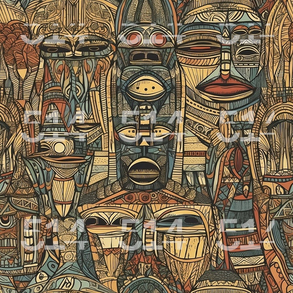 African Mask Patterns - Etsy