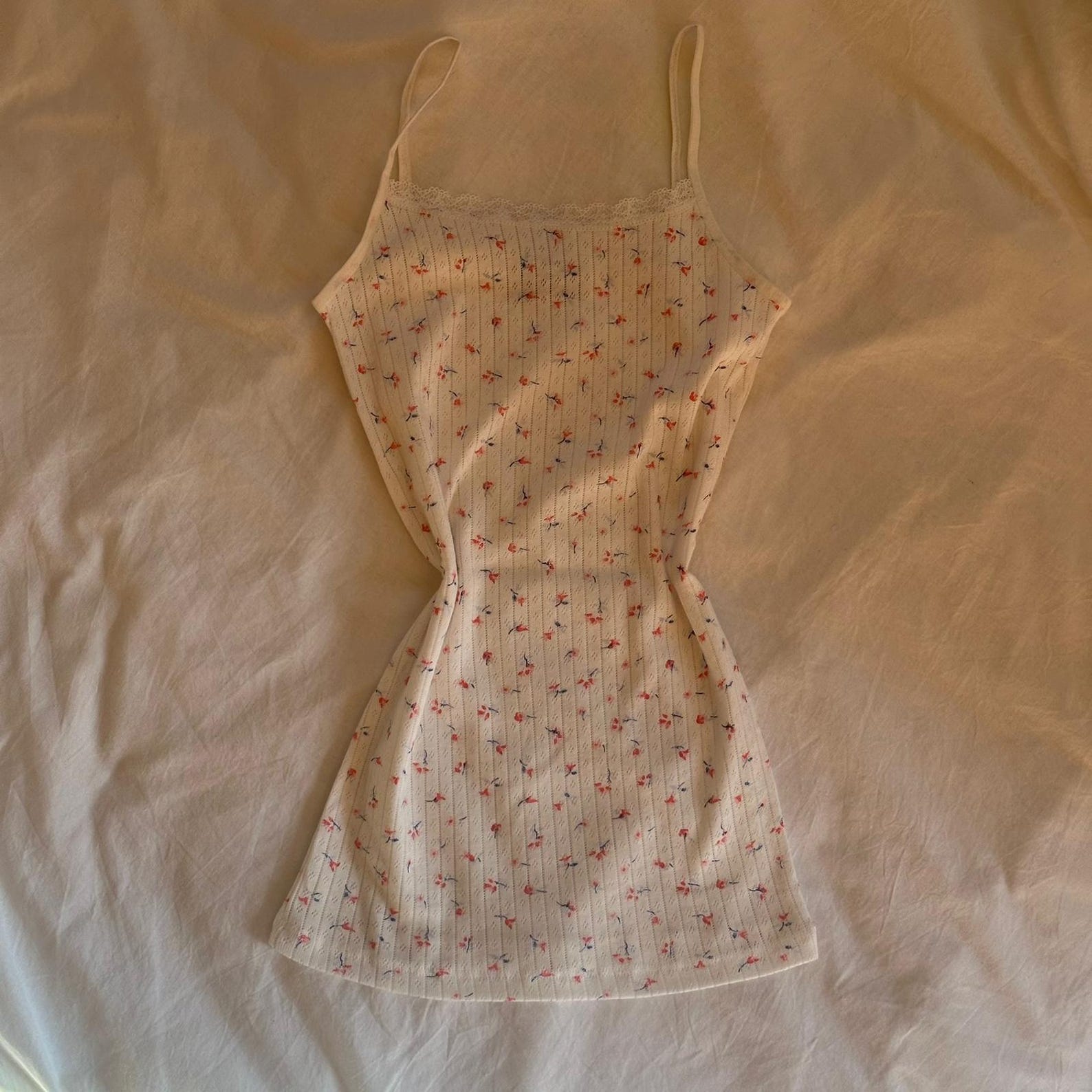 100% Cotton Organic Flower Pointelle Homewear Set Thin Straps - Etsy