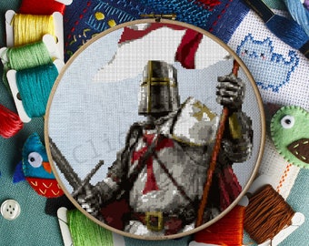 Templar Cross Shield Cross Stitch Pattern PDF Digital Download - Etsy