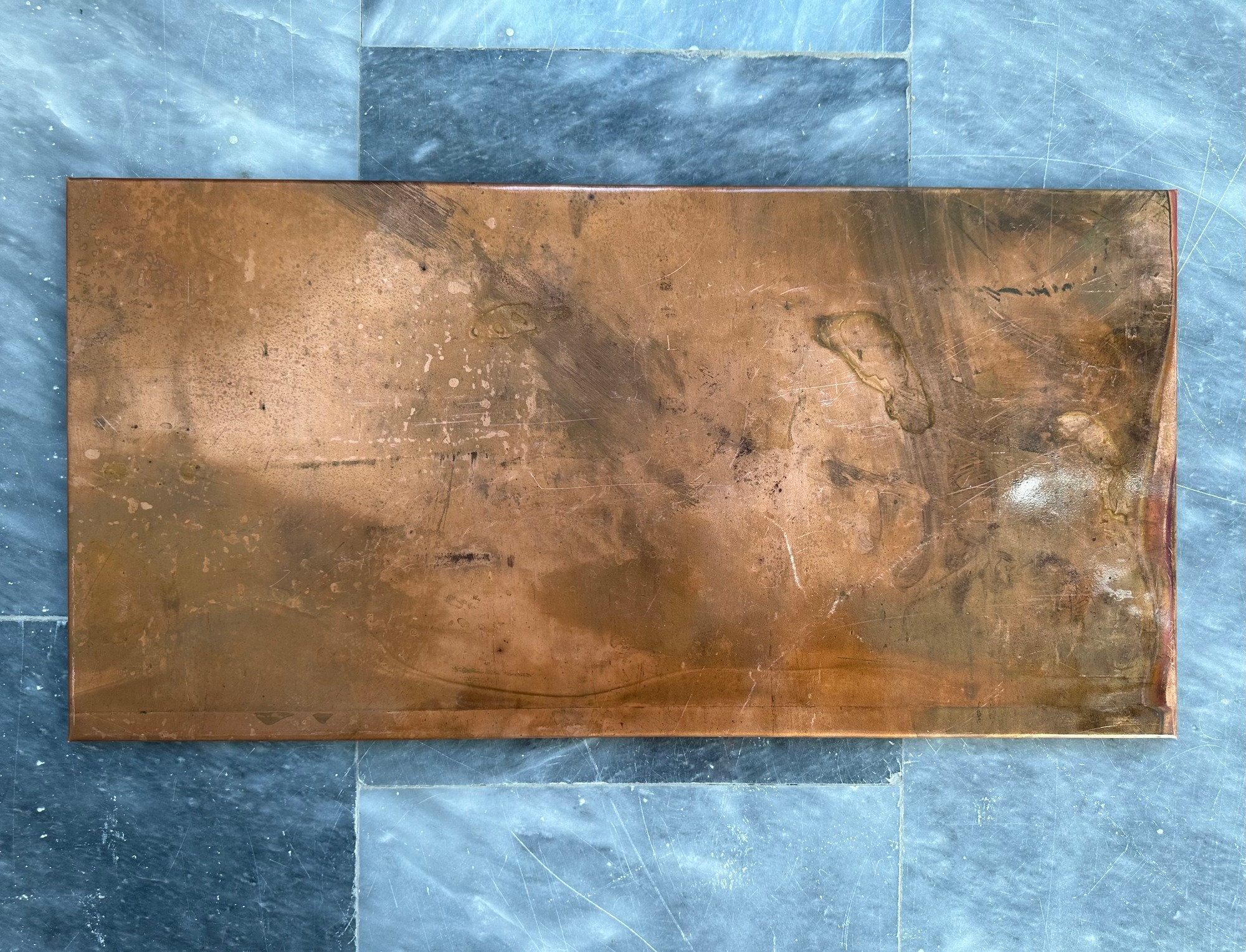 Handmade Copper Tile Backsplash: Kitchen & Fireplace Accent (24" X 11. ...