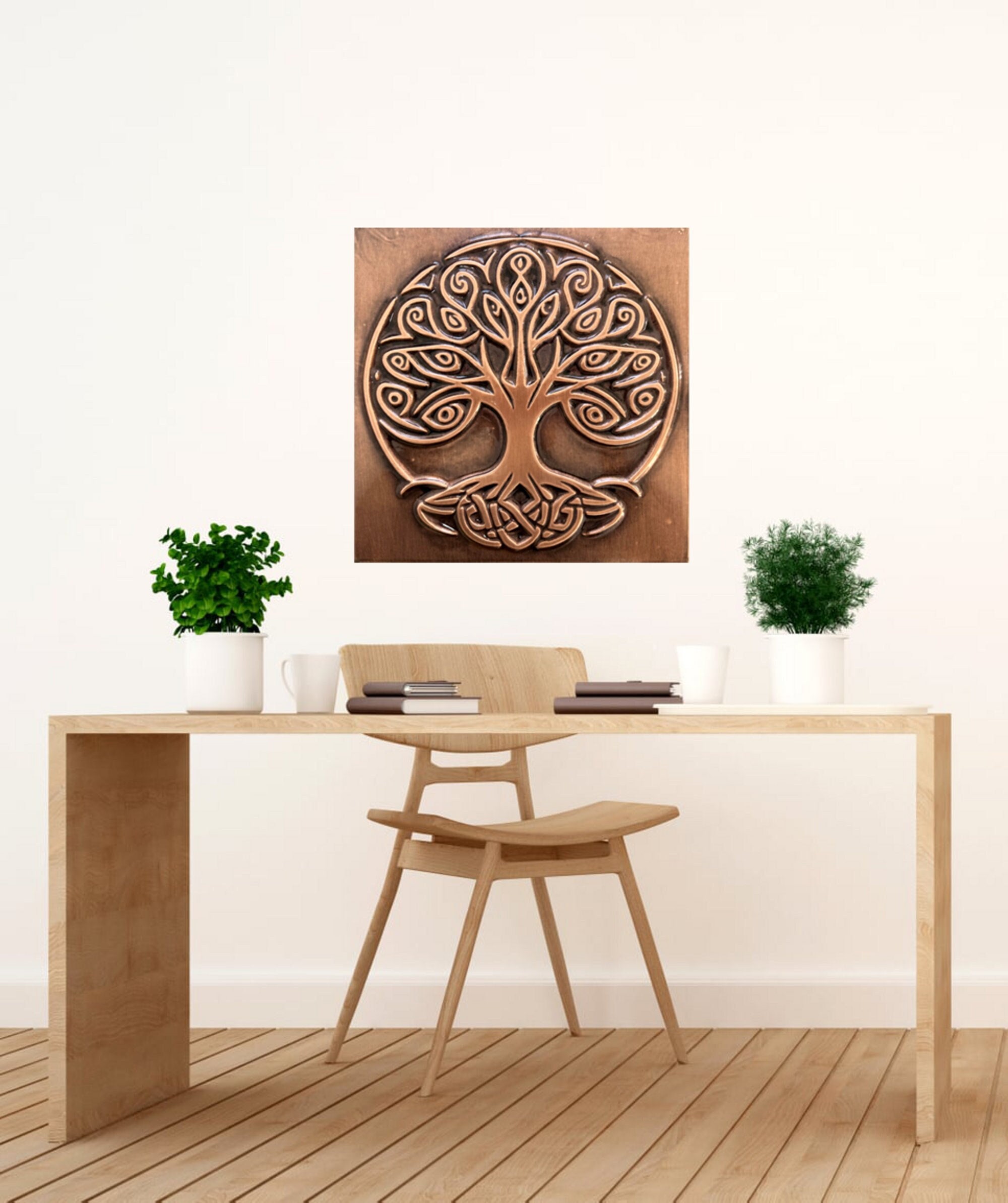 Tree of Life Copper Mural, Copper Tile Backsplash: 12"x12" (30cm X 30cm ...